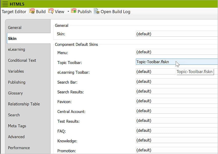 How to Show/Hide Table of Contents in Flare Side Navigation Projects
